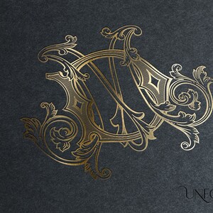 D & M Vintage Monograms, Wedding Monogram, Digital Download, Interwoven ...