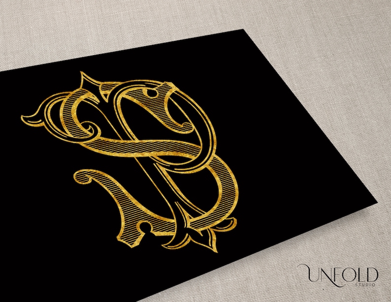 PS or SP Name Initials, Classic Monograms, Wedding Monogram, Duogram ...