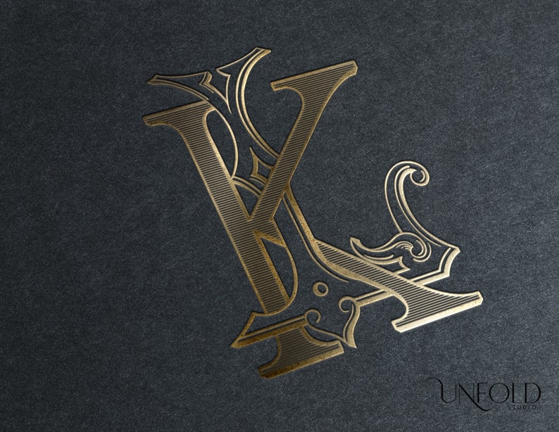 L & K Name Initials, Classic Monograms, Wedding Monogram, Duogram ...