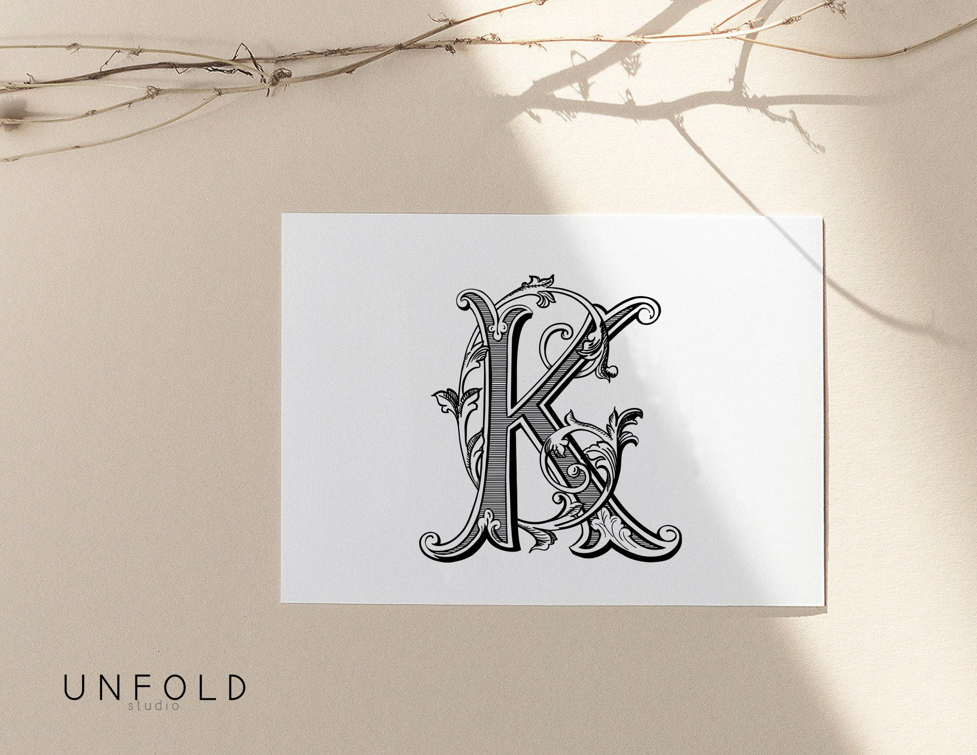 Vintage Monograms, Wedding Monogram, Digital Download, Interwoven ...