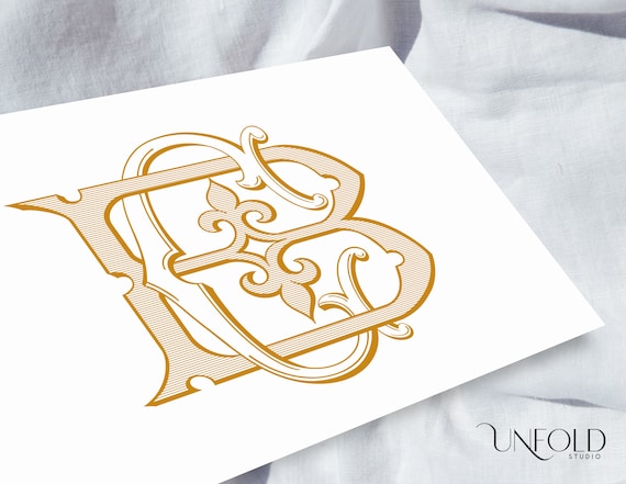 CB or BC Name Initials Classic Monograms Wedding Monogram - Etsy