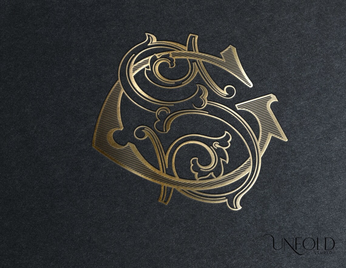 GS or SG Name Initials Classic Monograms Wedding Monogram - Etsy