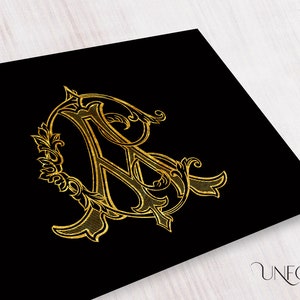 C & A Hand-painted Interwoven Vintage Monograms, Wedding Monogram ...