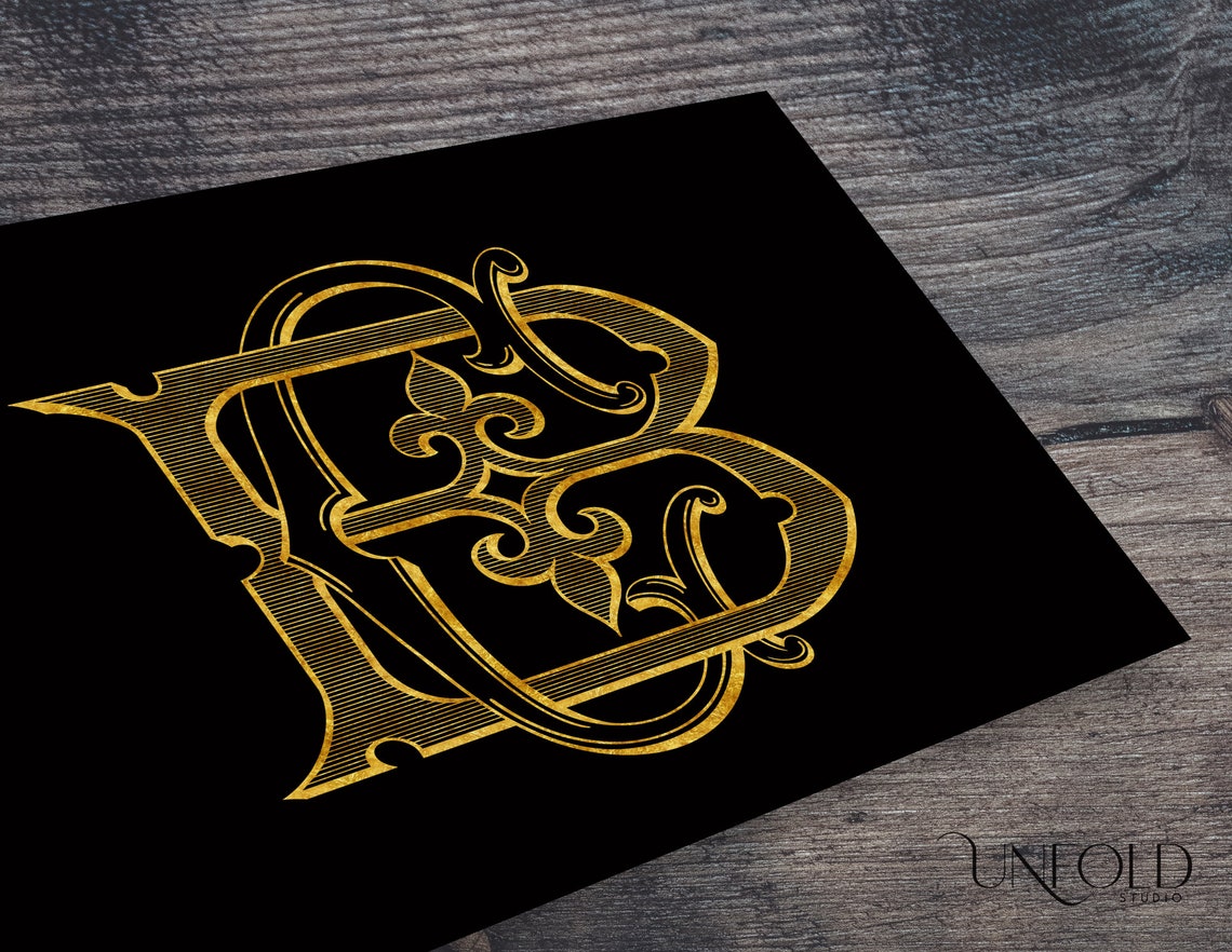 CB or BC Name Initials Classic Monograms Wedding Monogram - Etsy