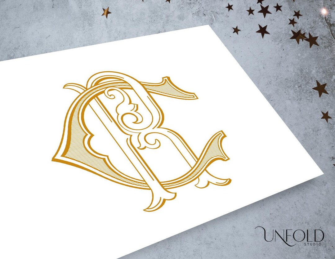 C and R Couple's Monogram Design for Wedding Monogram, Instant Download ...