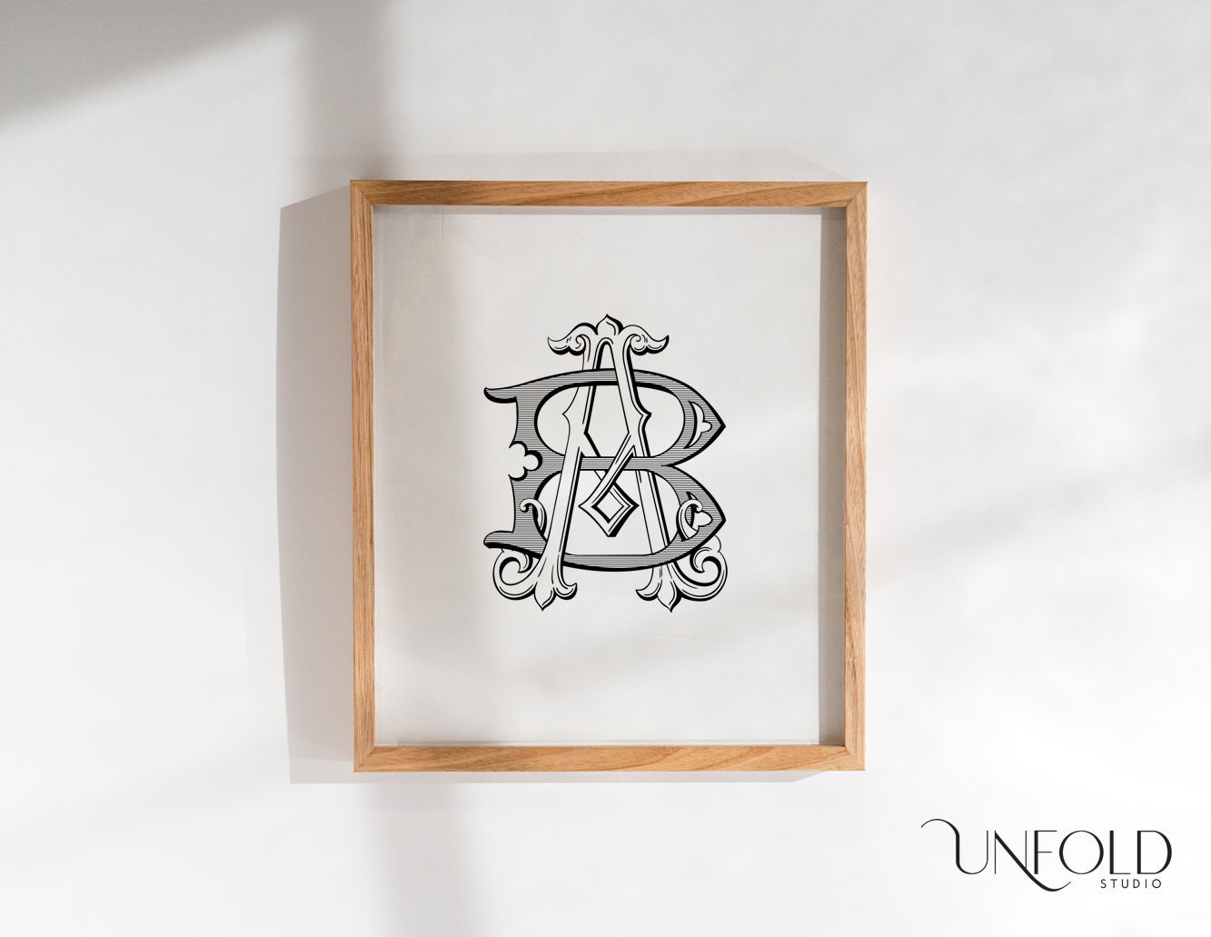 A and B Monogram Initials, Classic Monograms, Two Initial Wedding ...