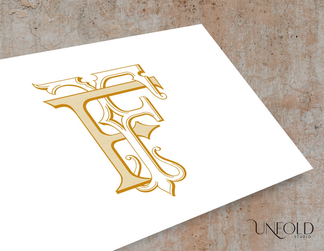 F & F Name Initials, Classic Monograms, Wedding Monogram, Duogram ...