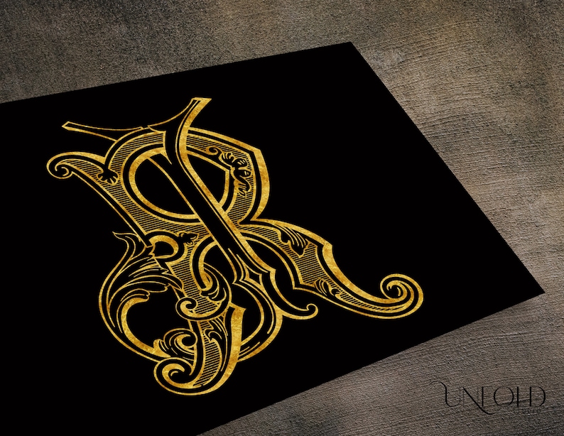 J and R Name Initials Vintage Monograms Wedding Monogram - Etsy