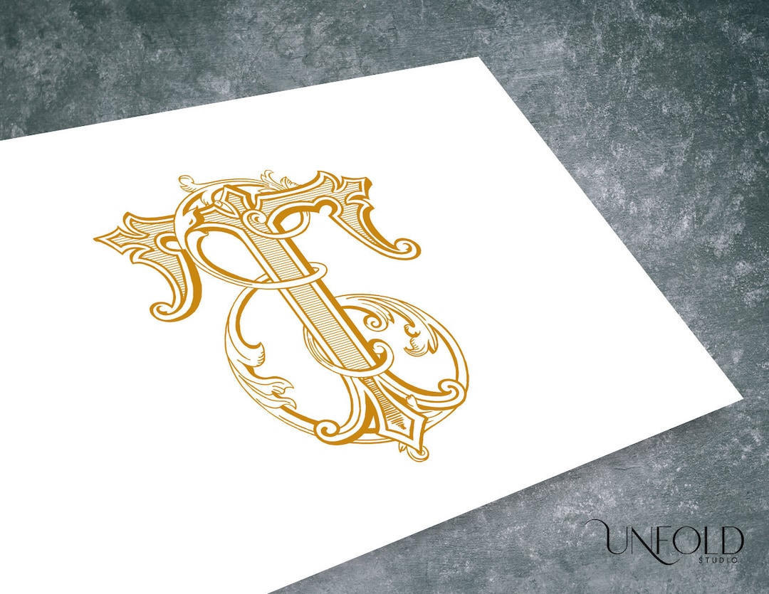 Name Initials, Vintage Monograms, Wedding Monogram, Duogram, Digital ...