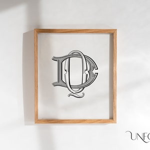 D and Q Interlocking Monograms, Wedding Monogram, Digital Download ...