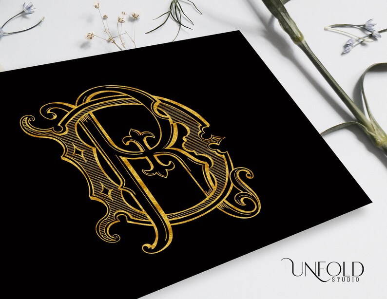 Classic Interlocking Monograms Wedding Monogram Digital - Etsy