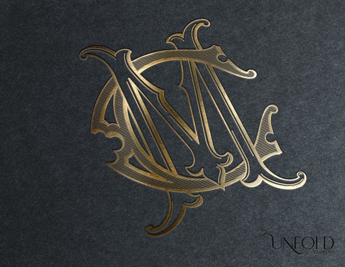 MC or CM Name Initials Classic Monograms Wedding Monogram - Etsy