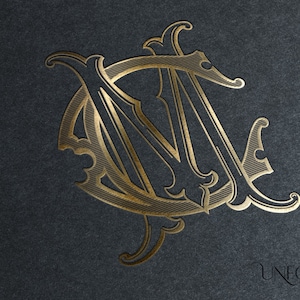 MC or CM Name Initials, Classic Monograms, Wedding Monogram, Duogram ...