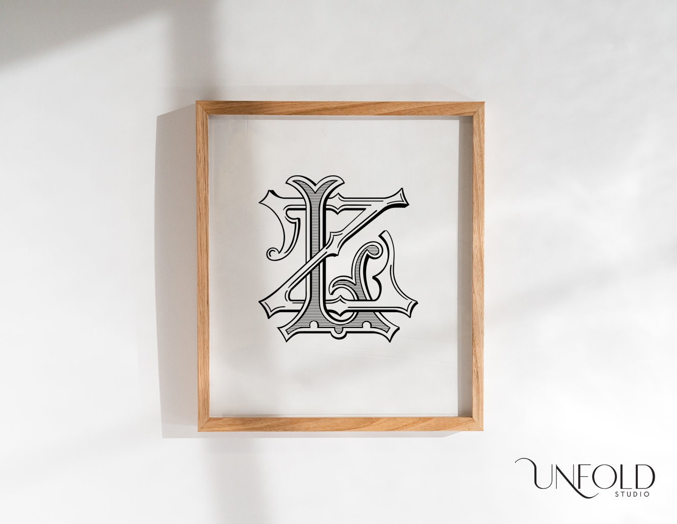 Z & L Name Initials, Classic Monograms, Wedding Monogram, Digital Files ...