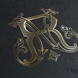 R & N Vintage Monograms, Wedding Monogram, Digital Download, Interwoven ...