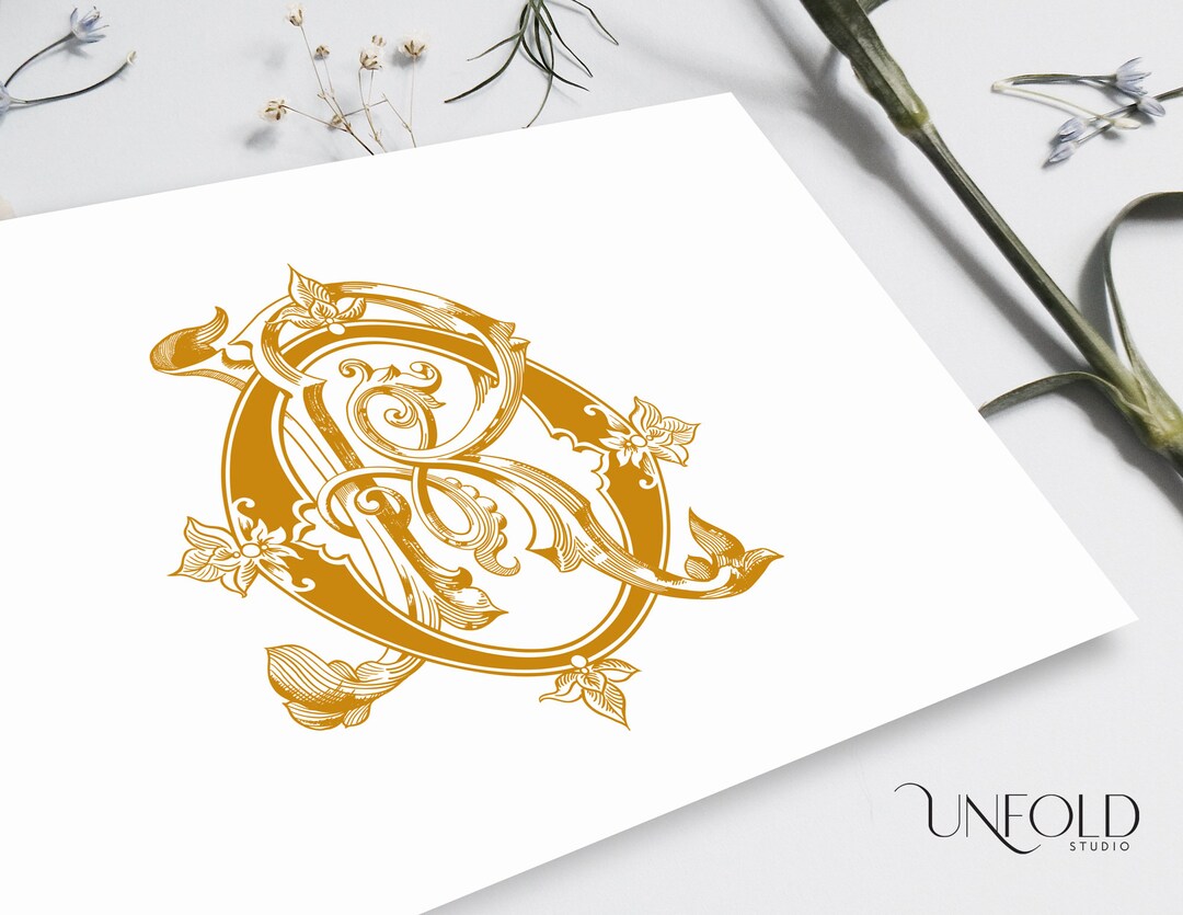 O, R Paragon Interlocking Monograms, Wedding Monogram, Digital Download ...