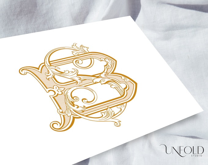 Custom Interlocking BS SB Wedding Monogram Digital Download - Etsy Canada