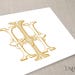H & I Classic Interlocking Monograms, Wedding Monogram, Digital ...