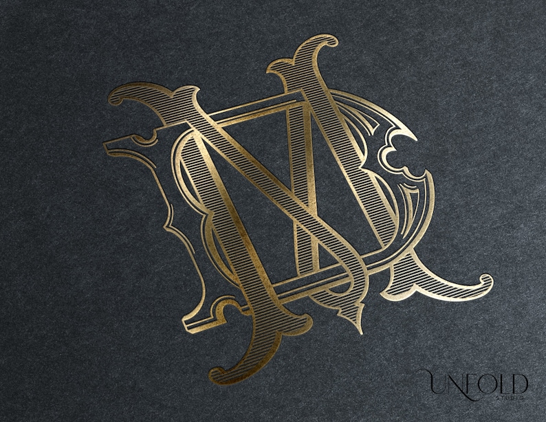 M,D Name Initials, Classic Monograms, Wedding Monogram, Duogram ...