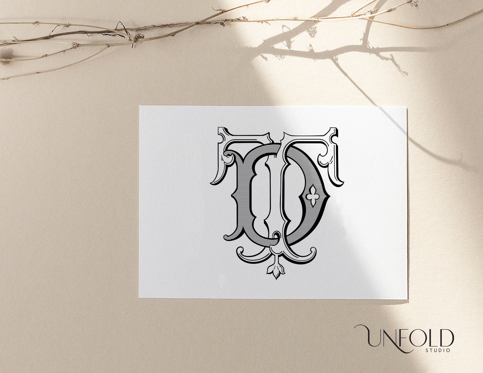 DT or TD Name Initials Classic Monograms wedding monogram | Etsy