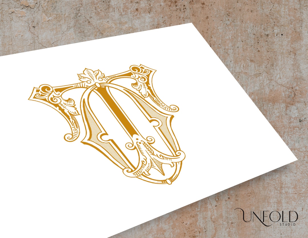 T and O Paragon Interlocking Monograms, Wedding Monogram, Digital ...