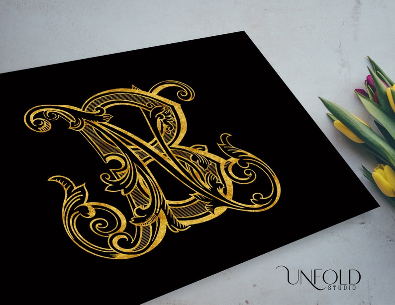 NB or BN Name Initials, Vintage Monograms, Wedding Monogram, Duogram ...