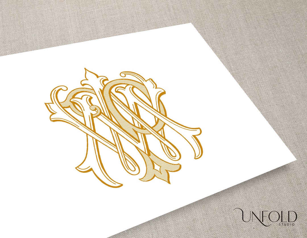 W,P,M Name Initials, Classic Monograms, Wedding Monogram, Digital ...
