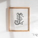 E & J Classic Interlocking Monograms, Wedding Monogram, Digital ...