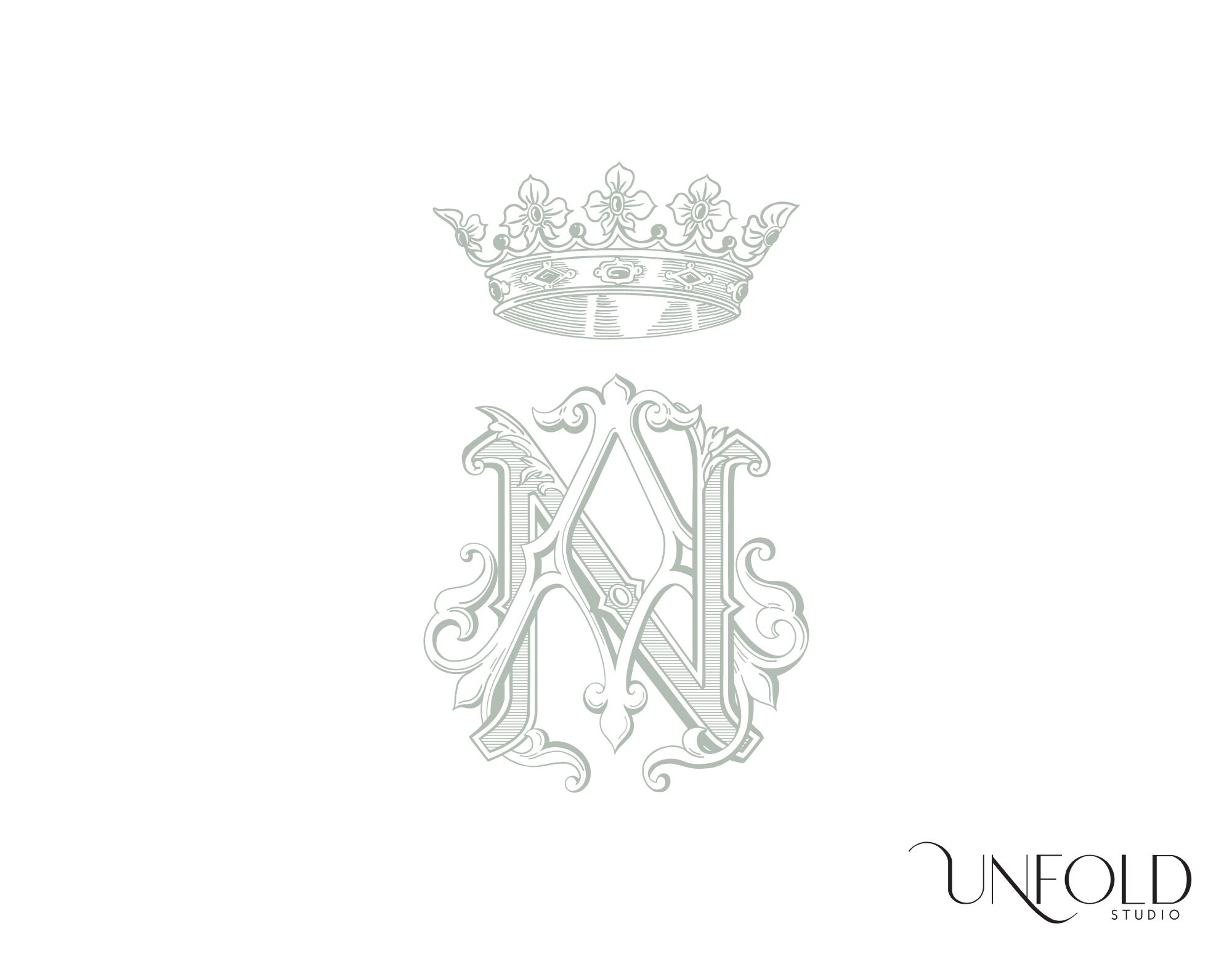 Royal Crowns to Your Choice of Pre-made Monogram Design - Etsy