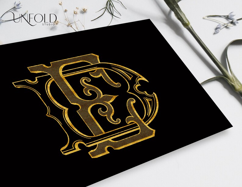 DE or ED Name Initials, Classic Monograms, Wedding Monogram, Duogram ...