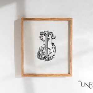 J & J Vintage Monograms, Wedding Monogram, Digital Download, Interwoven ...