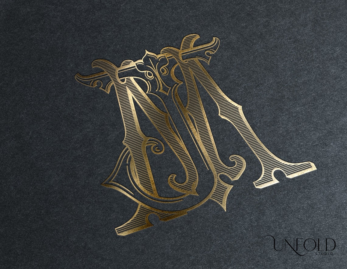 JM or MJ Name Initials Classic Monograms Wedding Monogram - Etsy