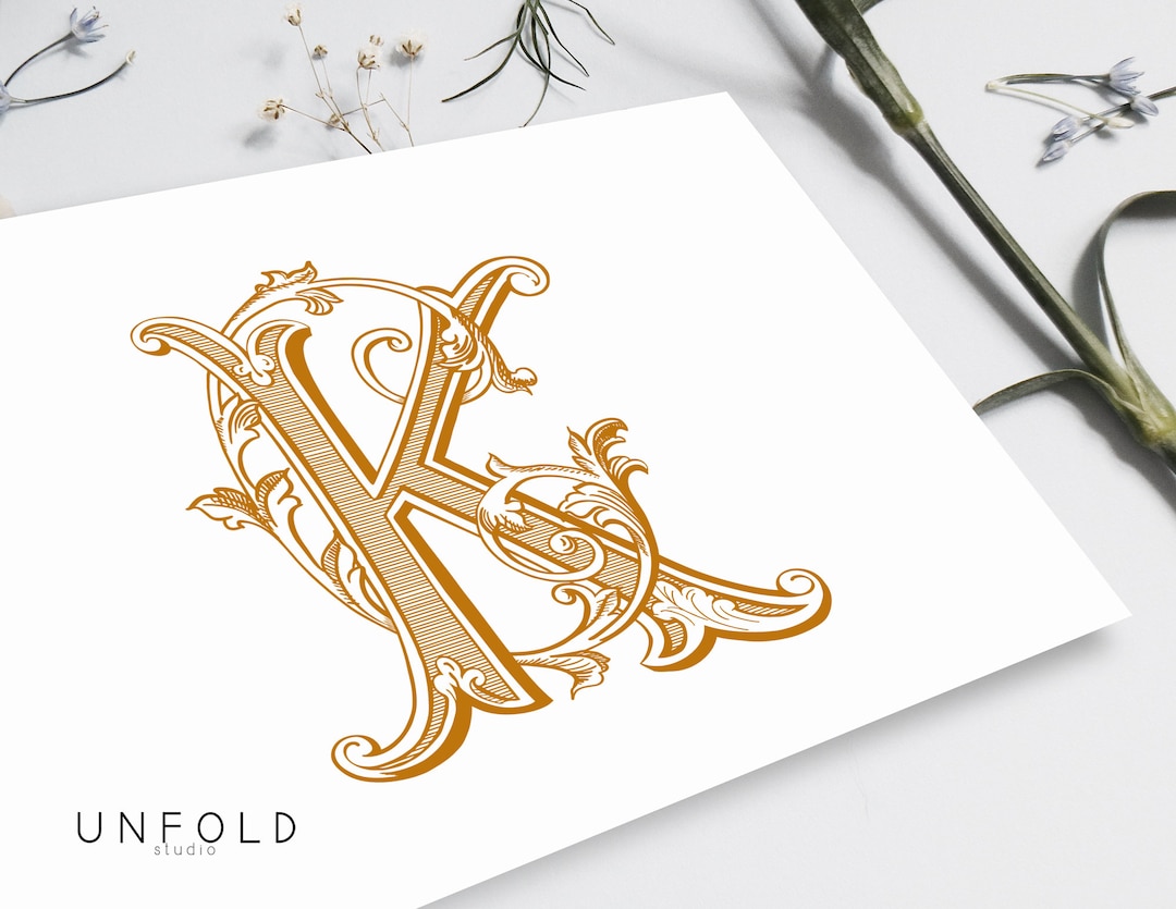 Vintage Monograms, Wedding Monogram, Digital Download, Interwoven ...