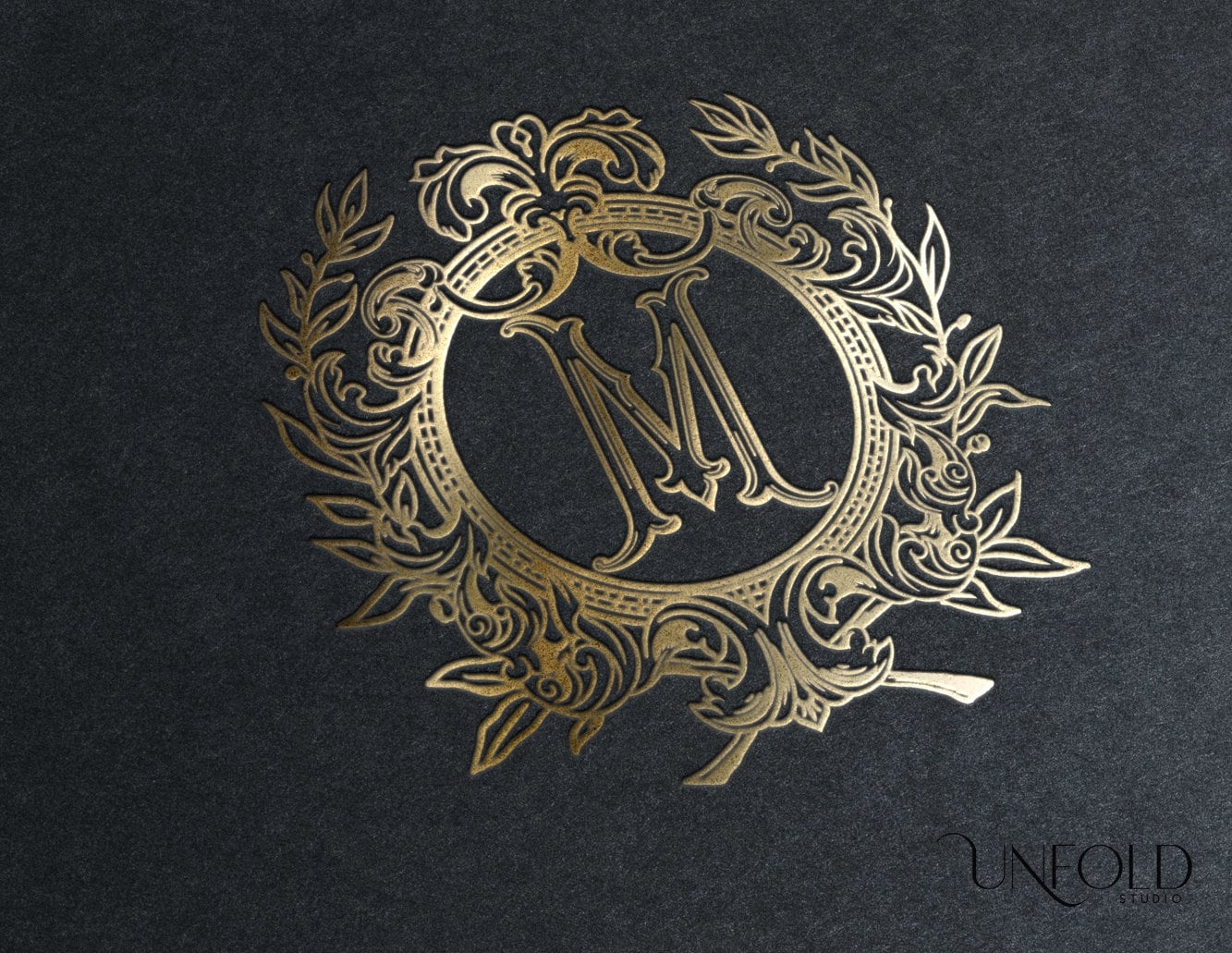 M Single Monogram Initial Name Initials, With Elaborate Border, Wedding ...