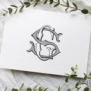 GS or SG Name Initials, Classic Monograms, Wedding Monogram, Digital ...