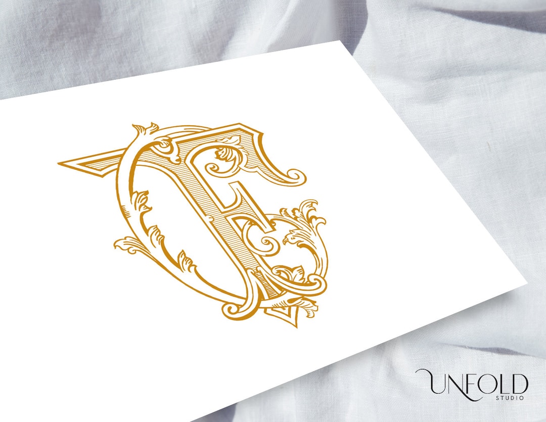 Iniciales de nombre, monogramas vintage, monograma de boda, duograma ...