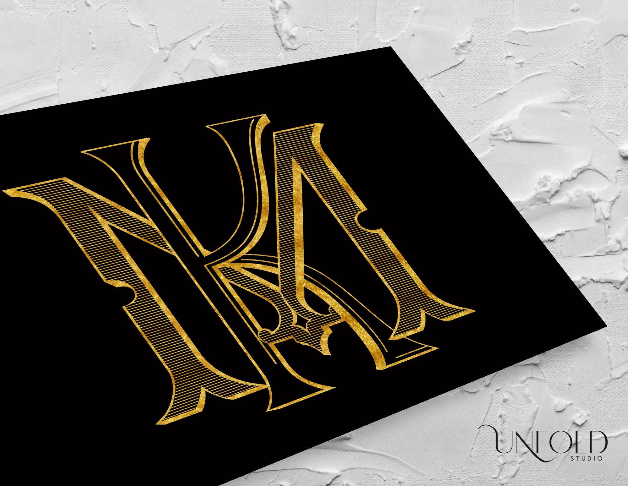Iniciales de nombre MK o KM, monogramas clásicos, monograma de boda ...