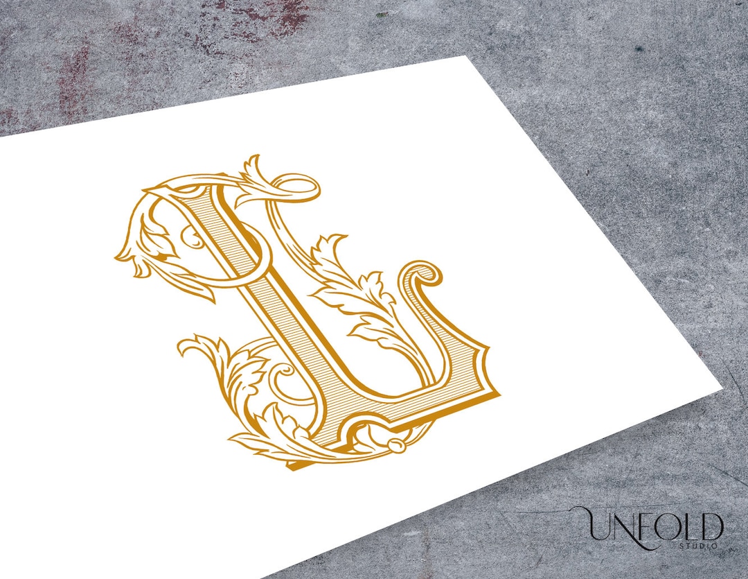 L & J Vintage Monograms, Wedding Monogram, Digital Download, Interwoven ...