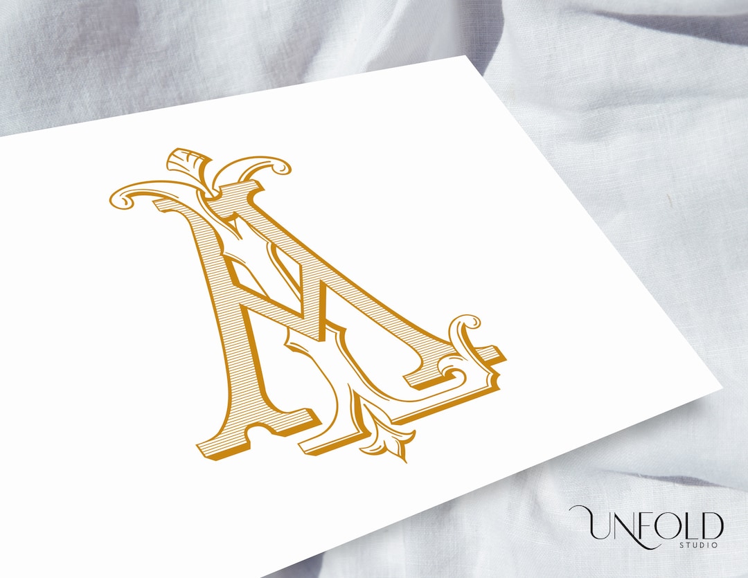 A & L Name Initials, Classic Monograms, Wedding Monogram, Duogram ...
