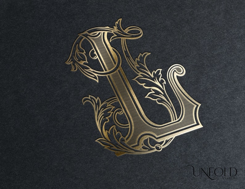 L & J Vintage Monograms, Wedding Monogram, Digital Download, Interwoven ...