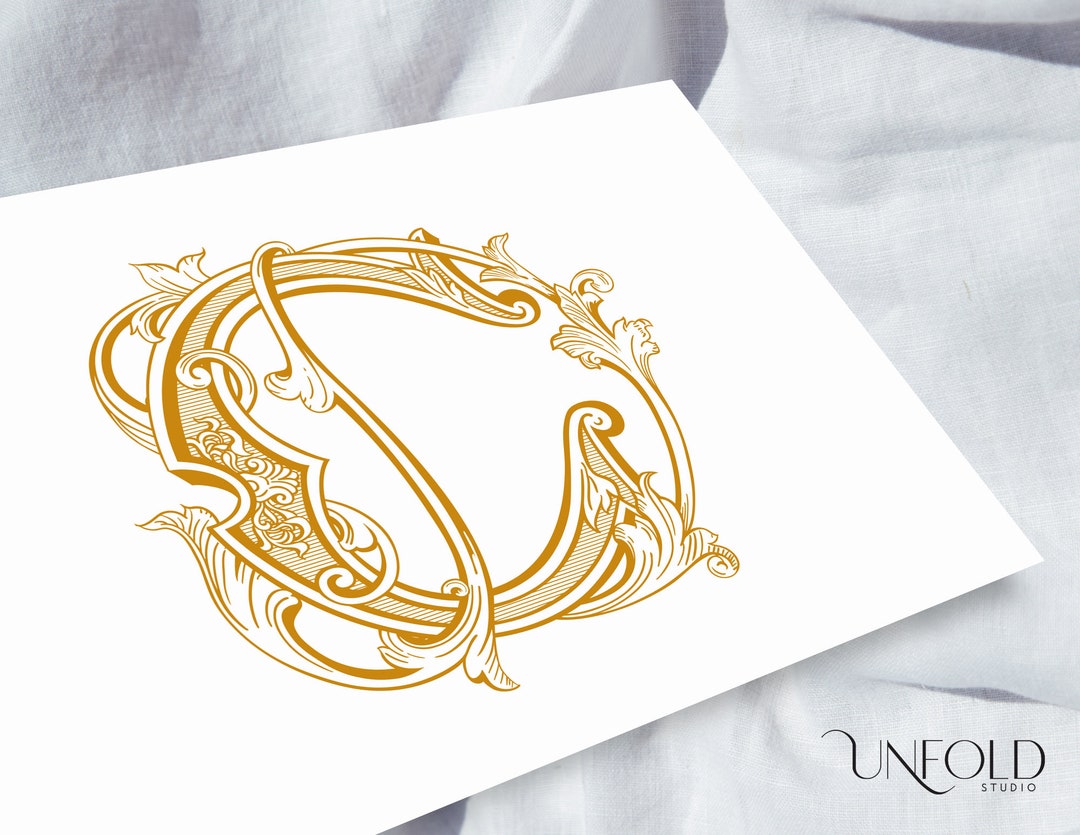D and C Interlocking Monograms, Vintage Styled Monograms, Wedding or ...