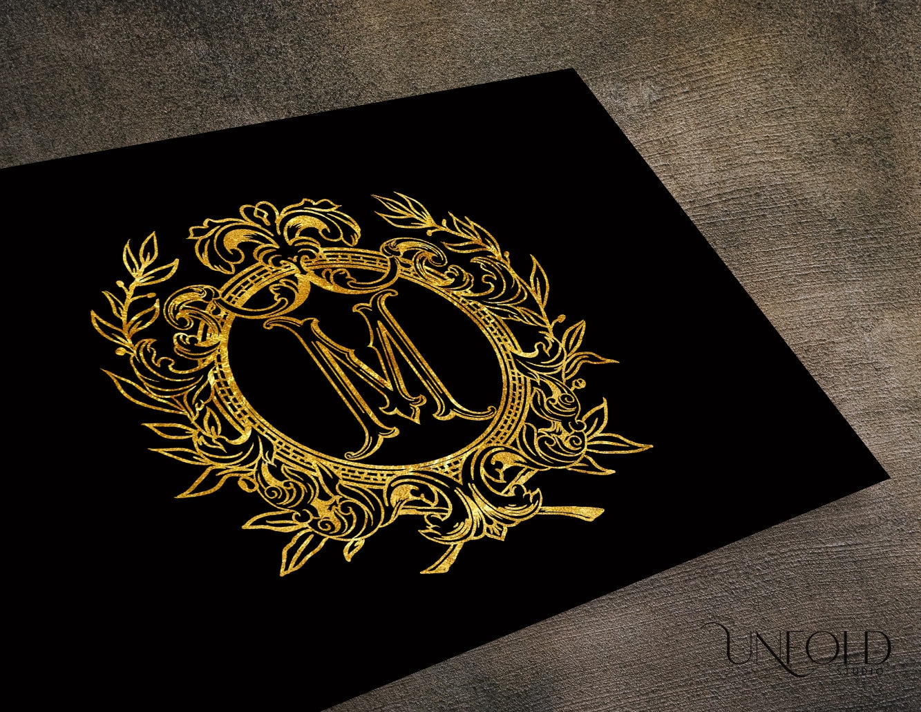 M Single Monogram Initial Name Initials, With Elaborate Border, Wedding ...