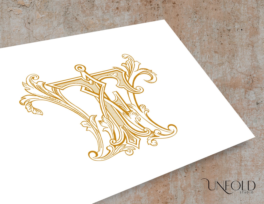 W & F Vintage Monograms, Wedding Monogram, Digital Download, Interwoven ...