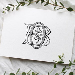 OB or BO Name Initials, Classic Monograms, Wedding Monogram, Duogram ...