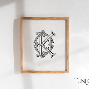 K & O Vintage Monograms, Wedding Monogram, Digital Download, Interwoven ...