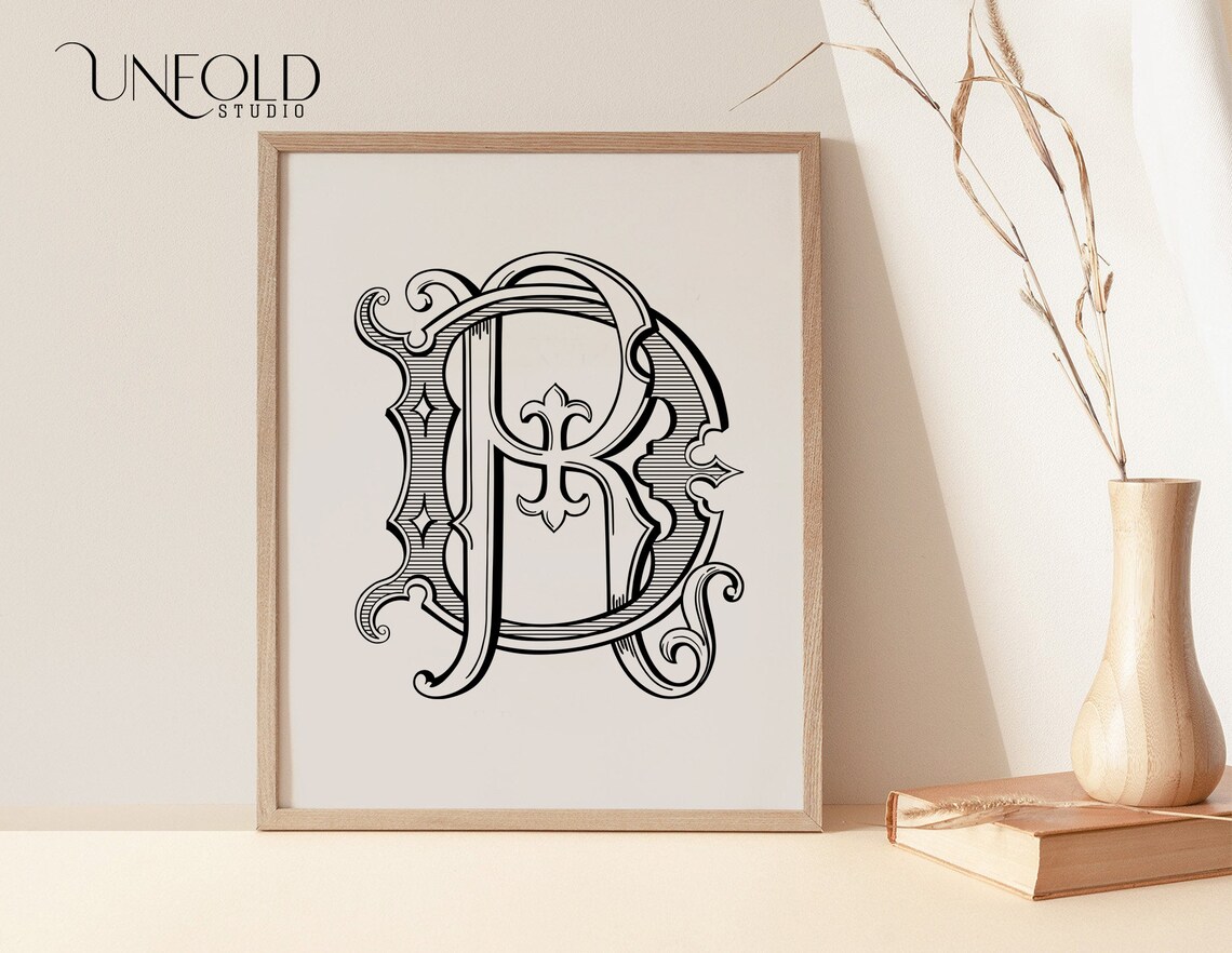 Classic Interlocking Monograms wedding monogram digital | Etsy