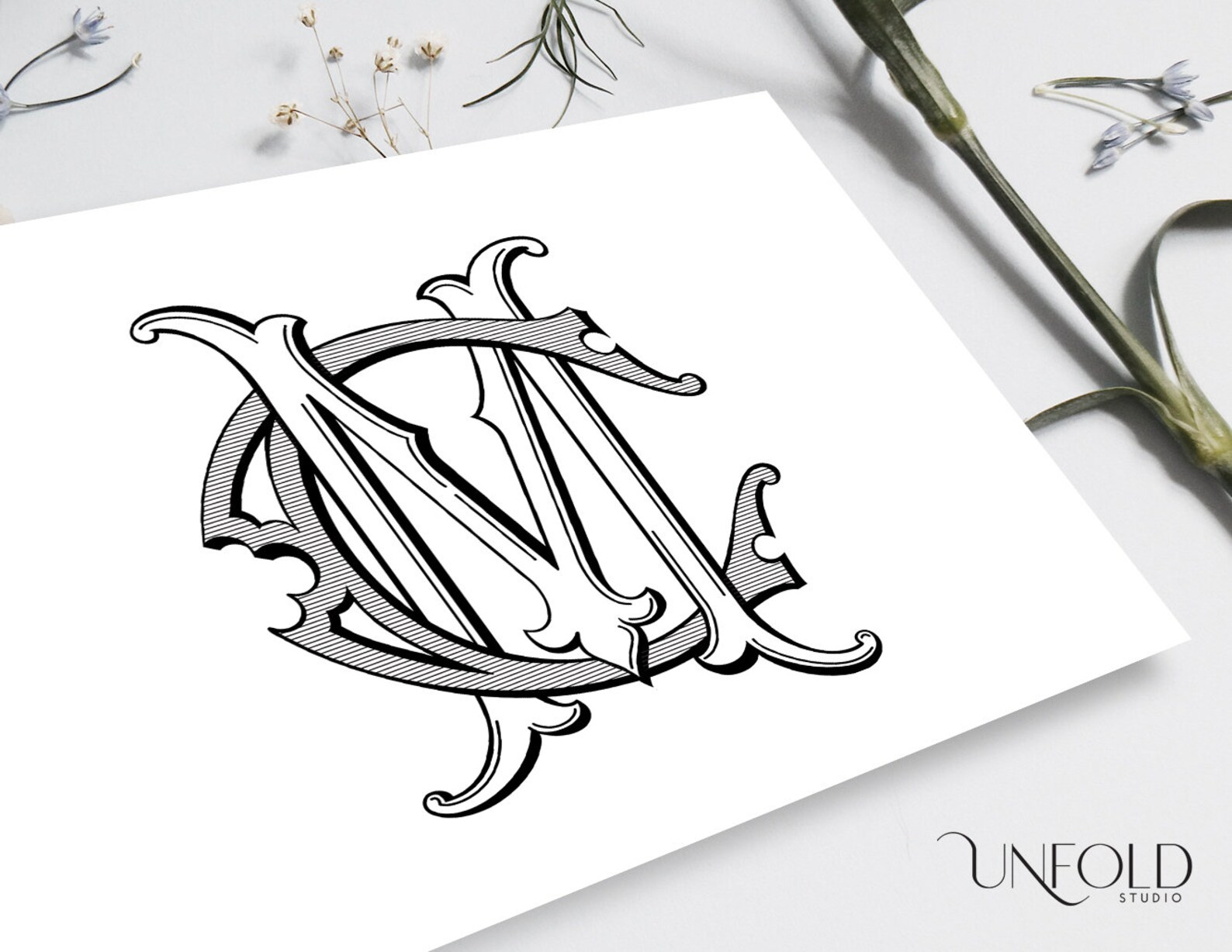 MC or CM Name Initials Classic Monograms Wedding Monogram - Etsy