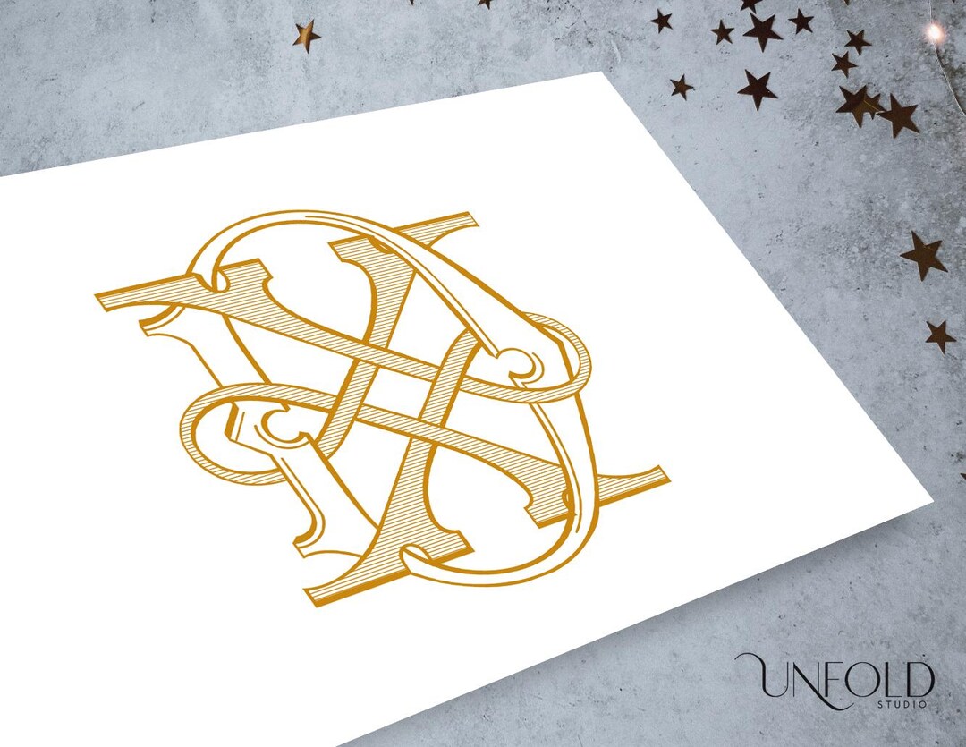 Pre-made Digital Monogram - Custom Letter D & X Design | Instant ...