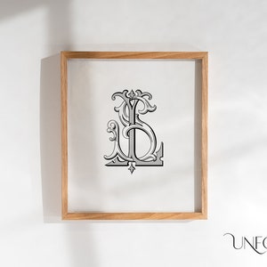 SL or LS Name Initials, Classic Monograms, Wedding Monogram, Duogram ...