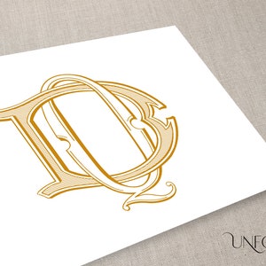 D and Q Interlocking Monograms, Wedding Monogram, Digital Download ...